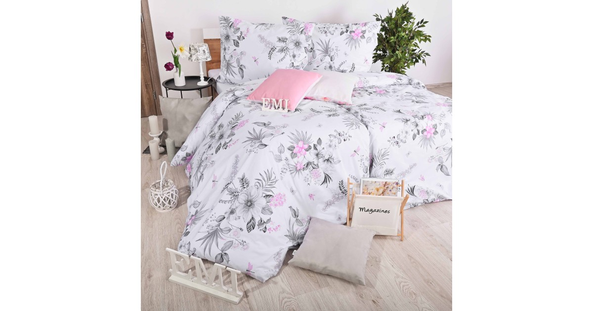 EMI - Laura fehér pamut ágyneműhuzat 100% deluxe pamutból